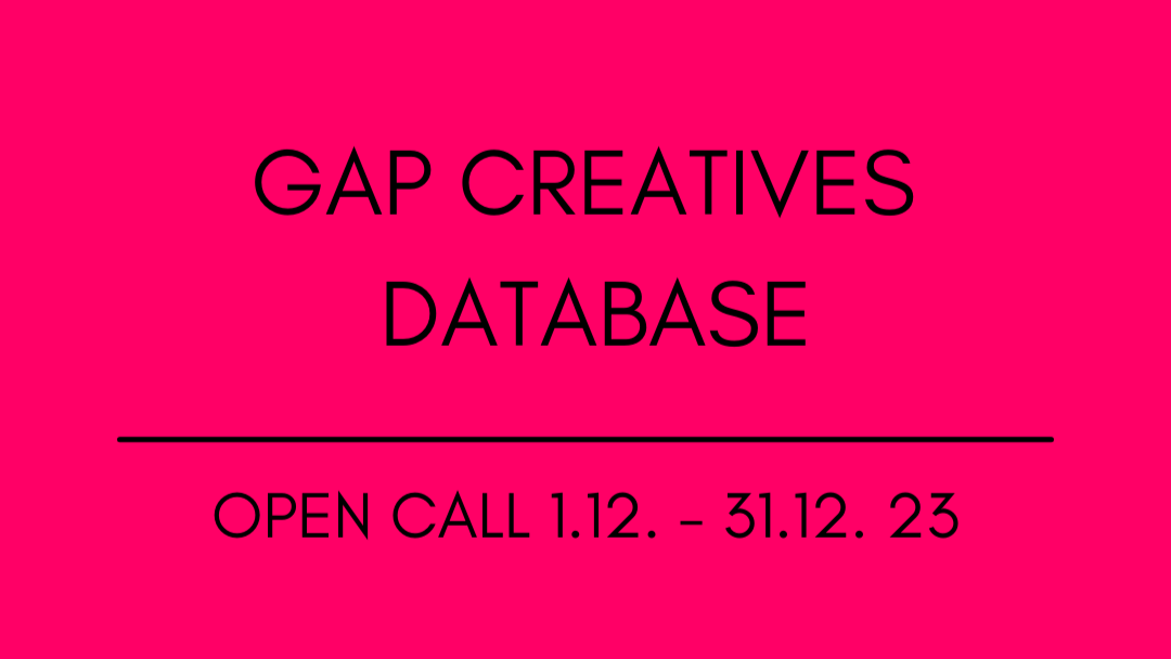 Open Call: GAP Creatives Database